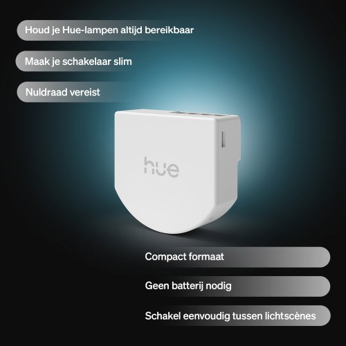 Philips Hue Bedrade Wandschakelaar 1 Kanaal | Slimme Schakelmodule ...